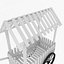 Peddler Flower Cart 3d Model