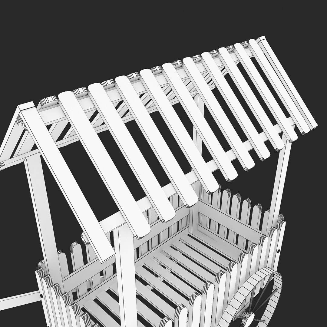 Peddler Flower Cart 3d Model