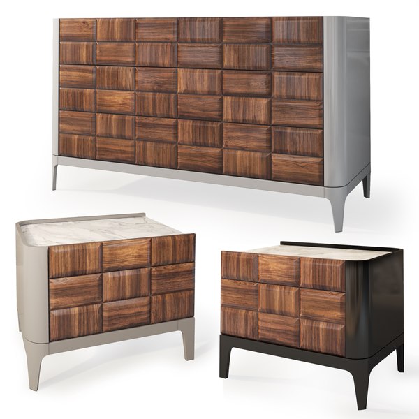 ダマ。ナイトスタンド、DallAgneseのドレッサー3Dモデル - TurboSquid 1624611