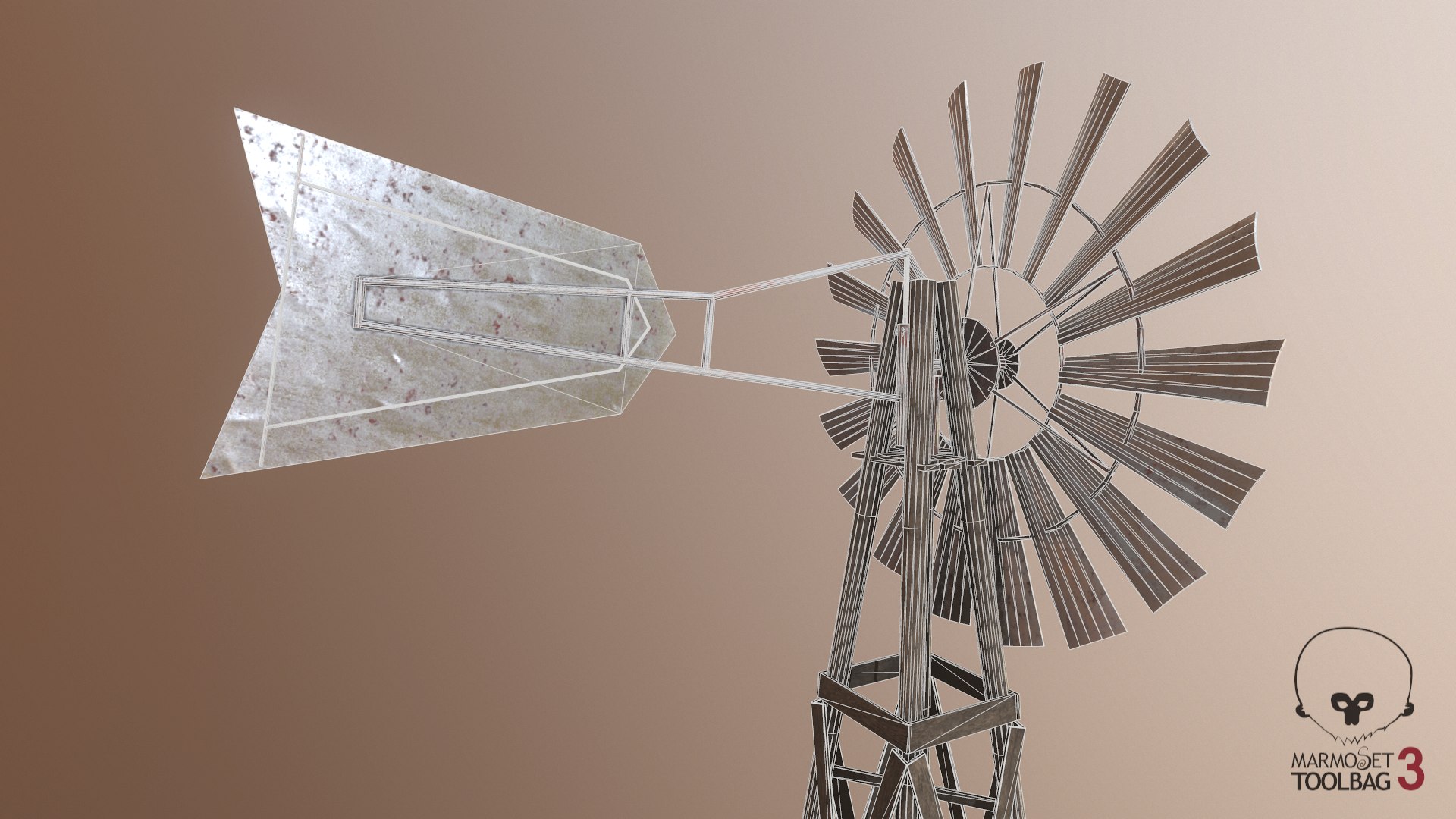 Western Windmill 3D Model - TurboSquid 1371059
