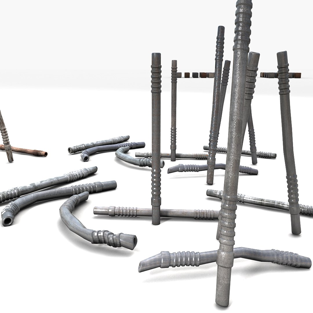 3d Metal Rod Model