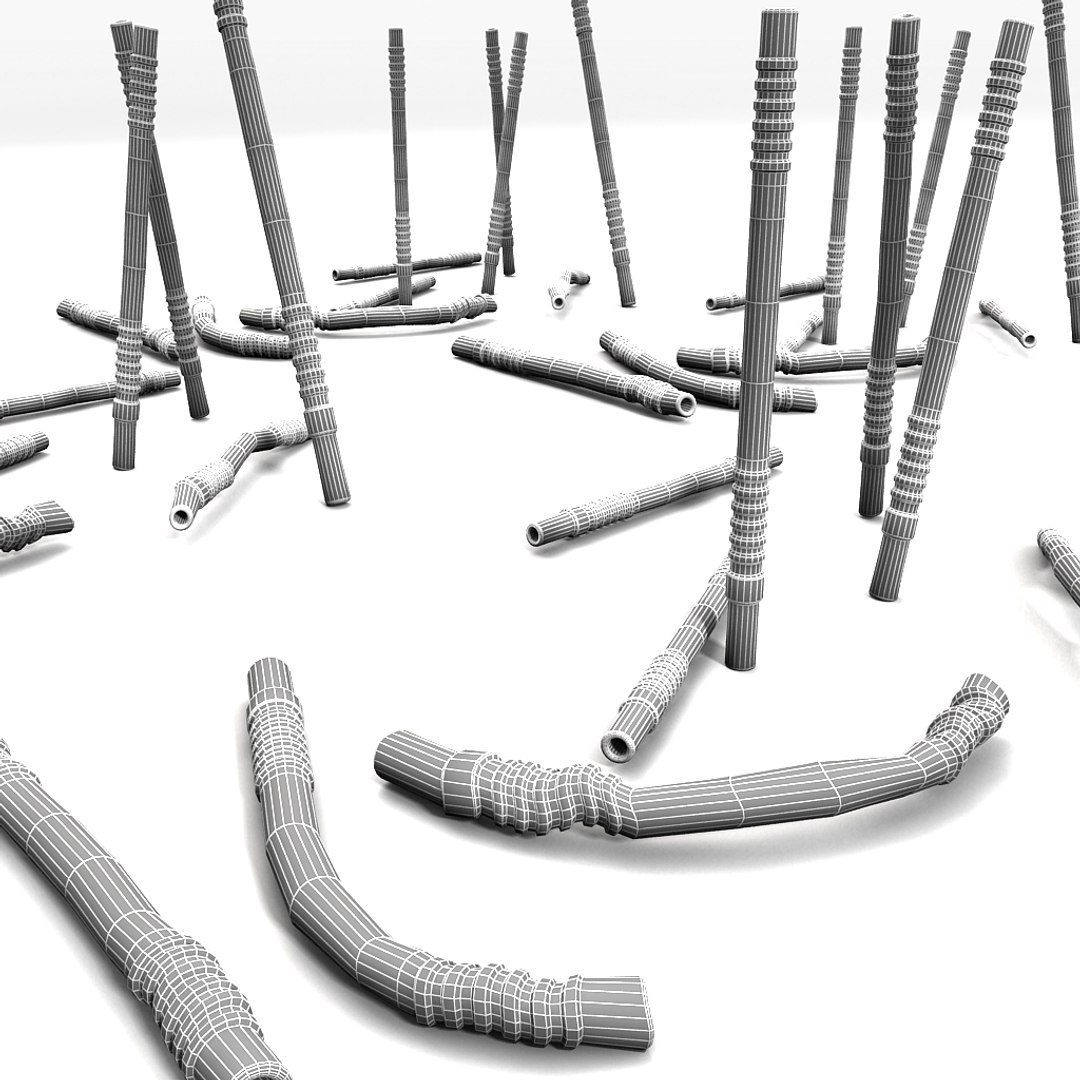 3d Metal Rod Model