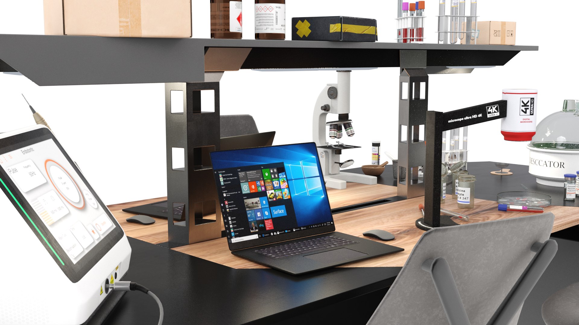 Modern Sci-Fi Lab Workplace 3D Model - TurboSquid 2086364