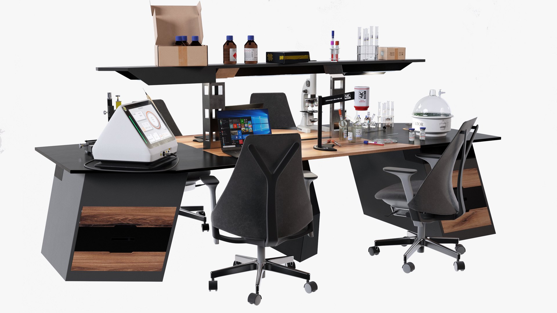 Modern Sci-Fi Lab Workplace 3D Model - TurboSquid 2086364