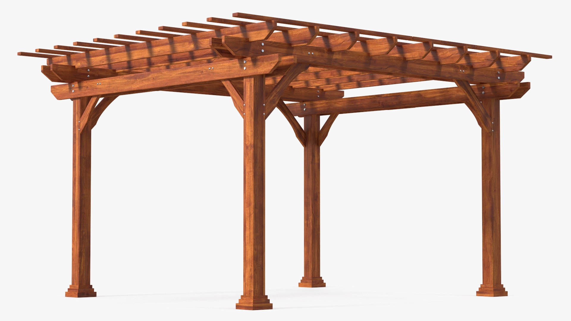Natural Wooden Pergola 3D model - TurboSquid 2070427