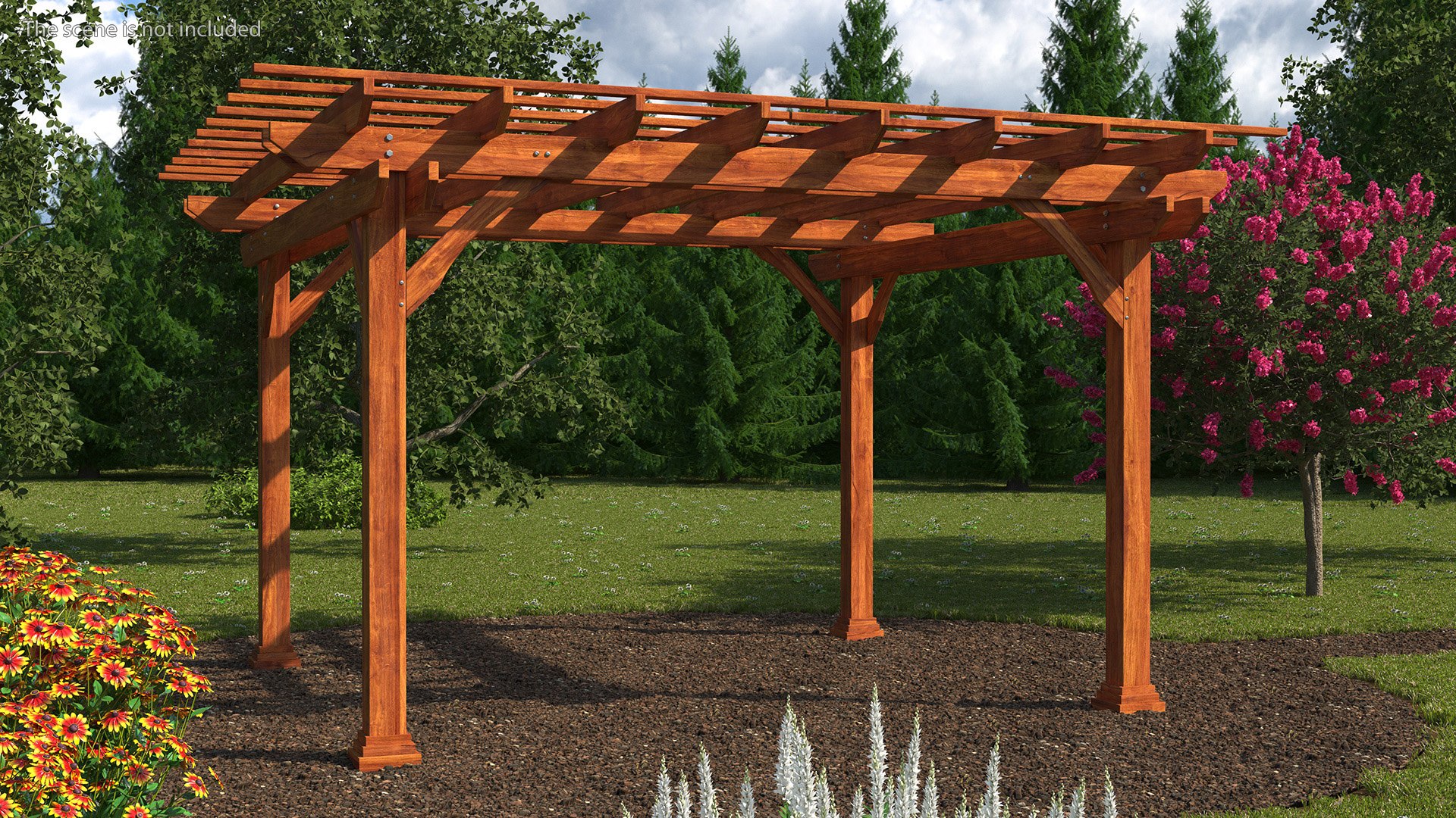 Natural Wooden Pergola 3D Model - TurboSquid 2070427