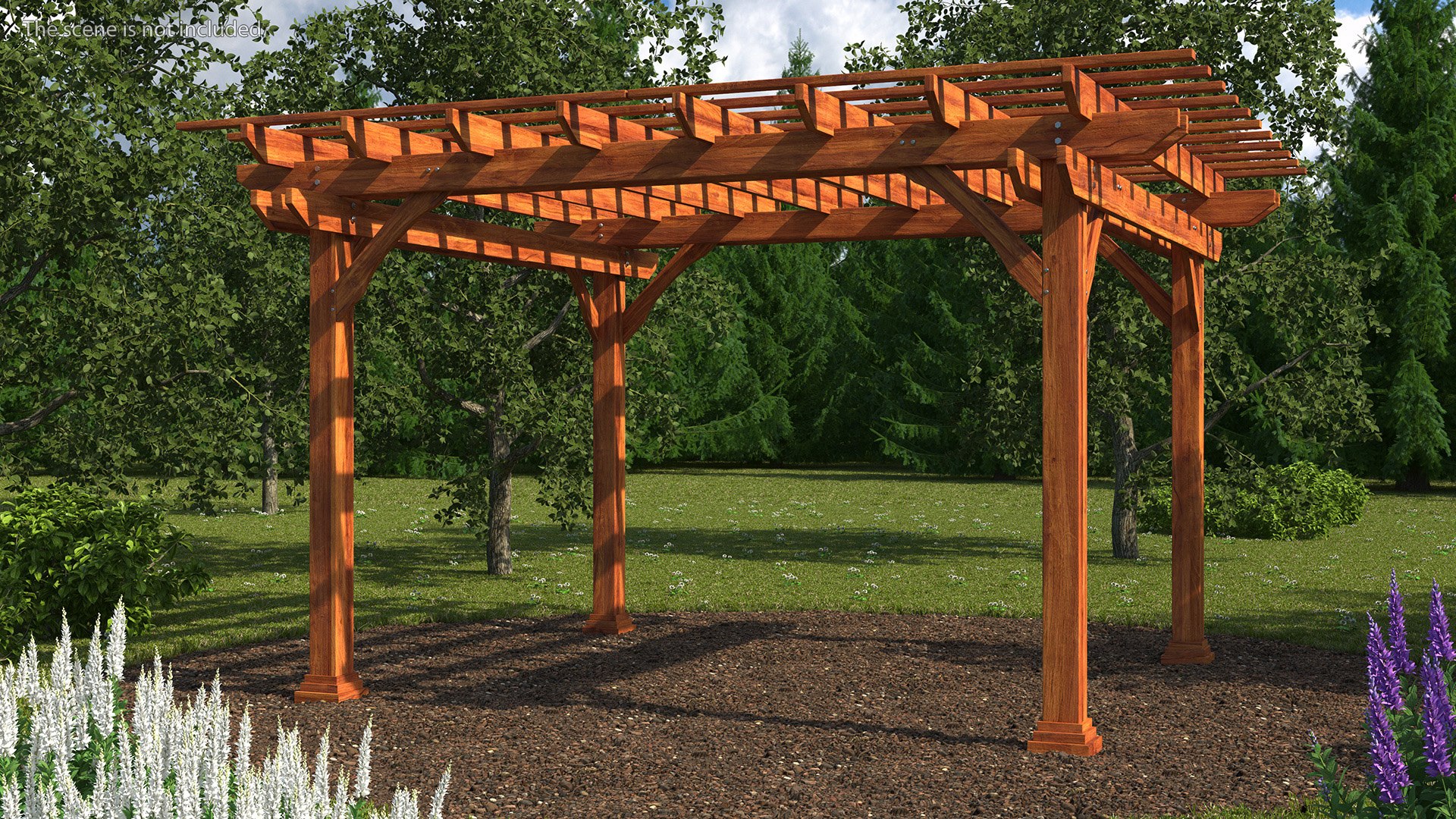 Natural Wooden Pergola 3D Model - TurboSquid 2070427