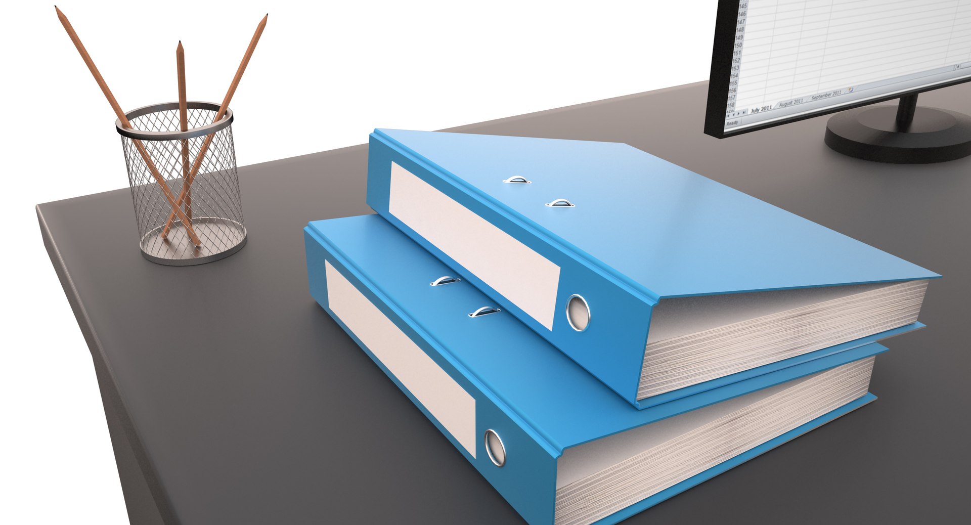 Desk Office Items Model - TurboSquid 1222557