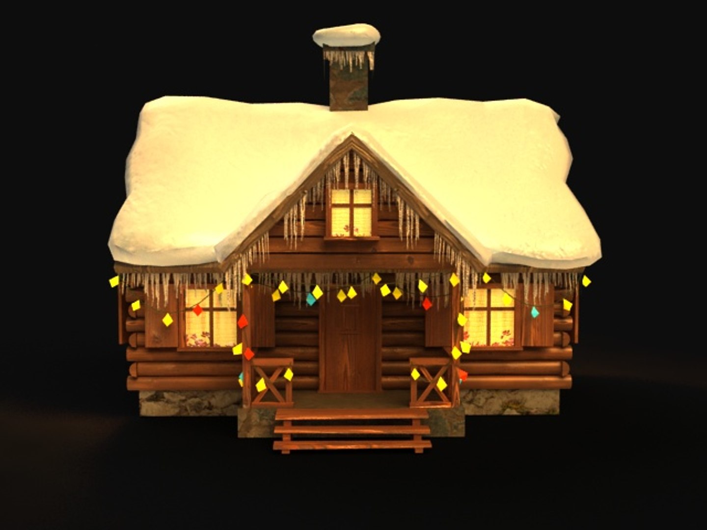 christmas house 3d max