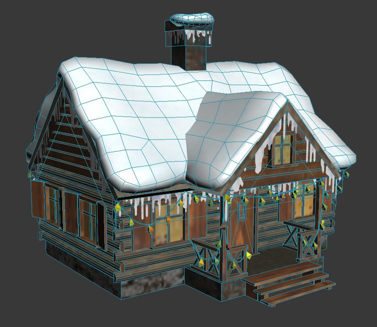 christmas house 3d max