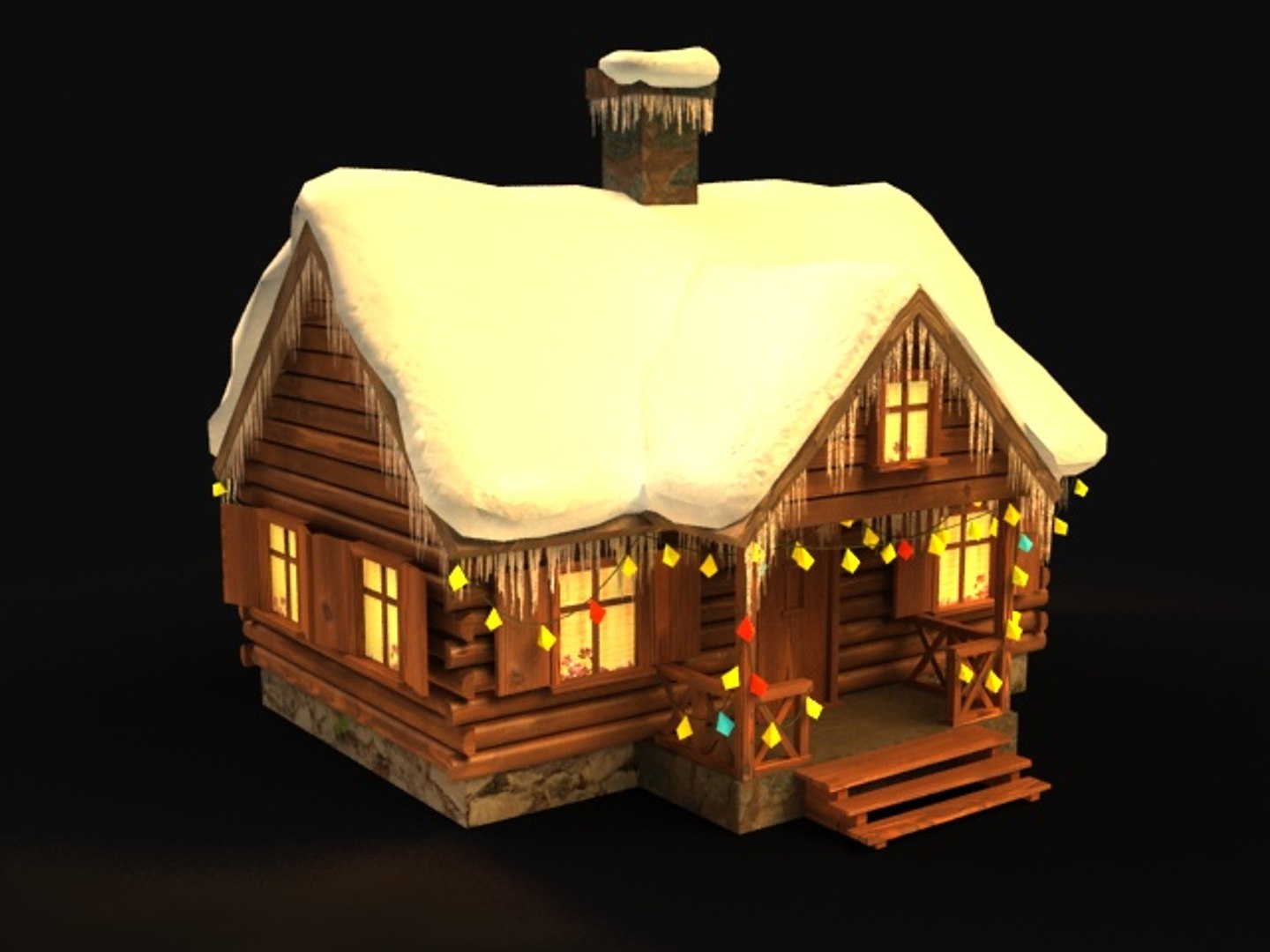 christmas house 3d max