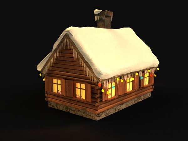 christmas house 3d max