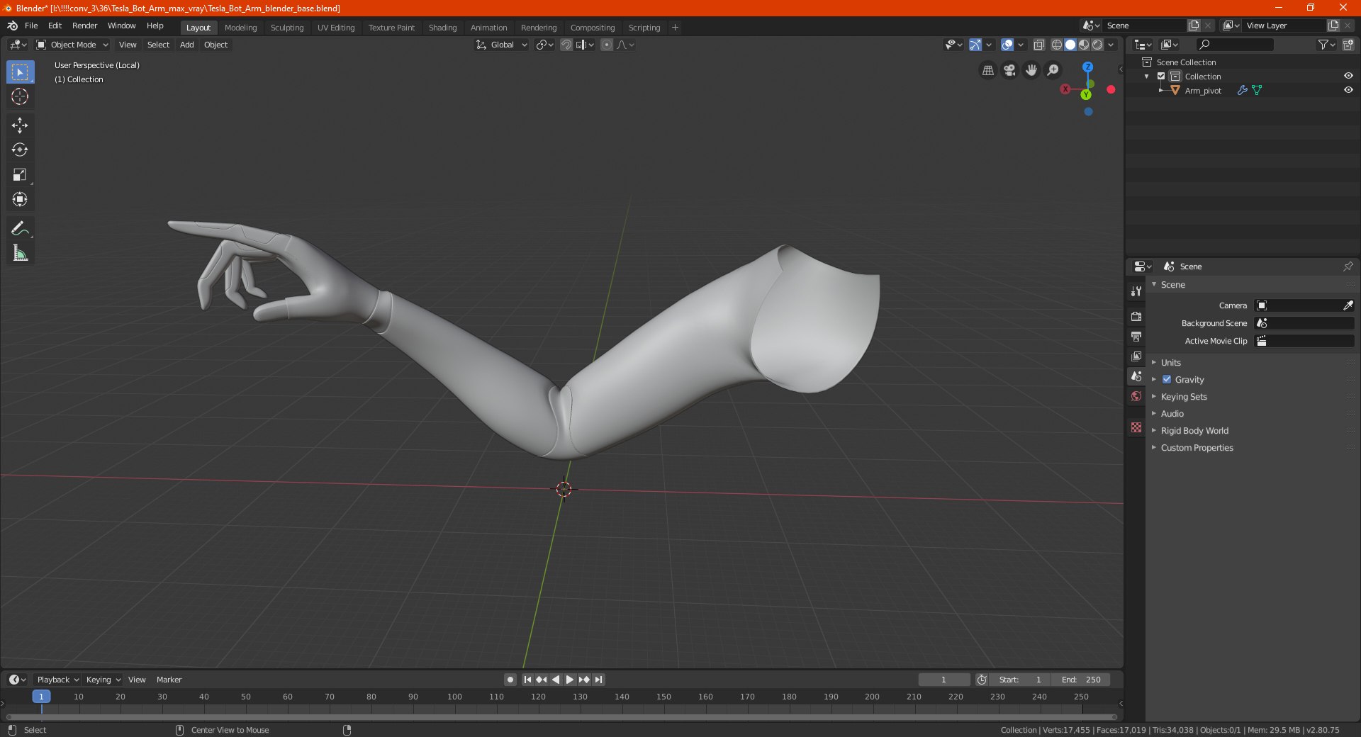Tesla Bot Arm 3D model - TurboSquid 1807730