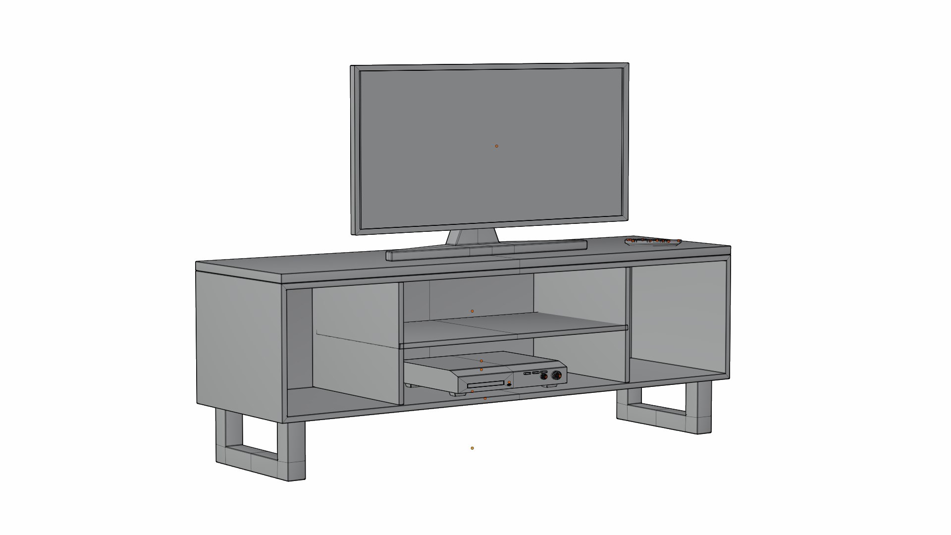 3D TV Stand With TV Model - TurboSquid 2284013