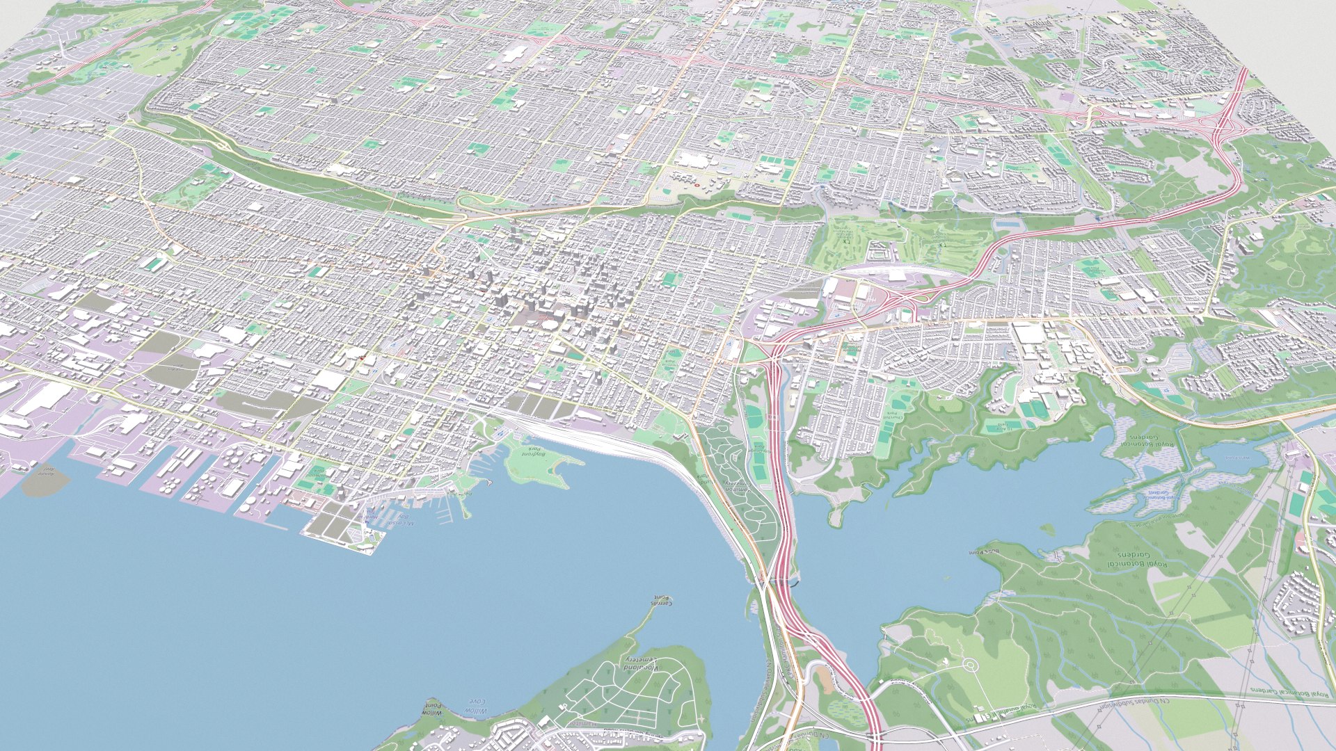 3D Cityscape Hamilton Canada Model - TurboSquid 2245520
