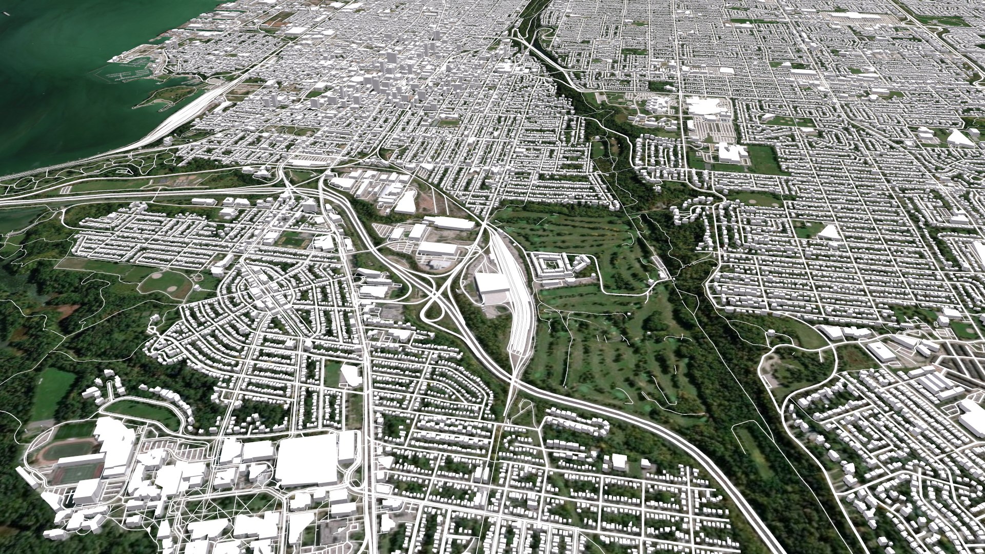 3D Cityscape Hamilton Canada Model - TurboSquid 2245520