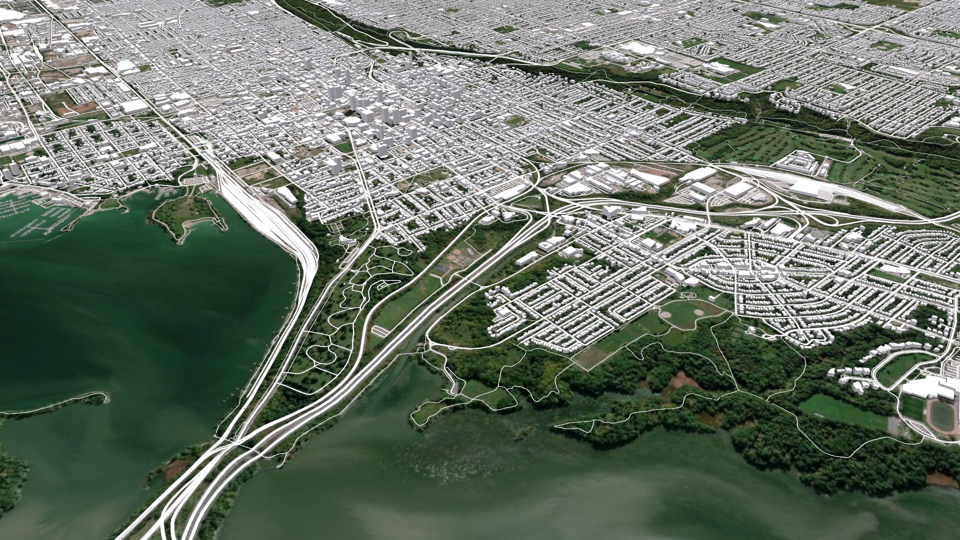 3D Cityscape Hamilton Canada Model - TurboSquid 2245520