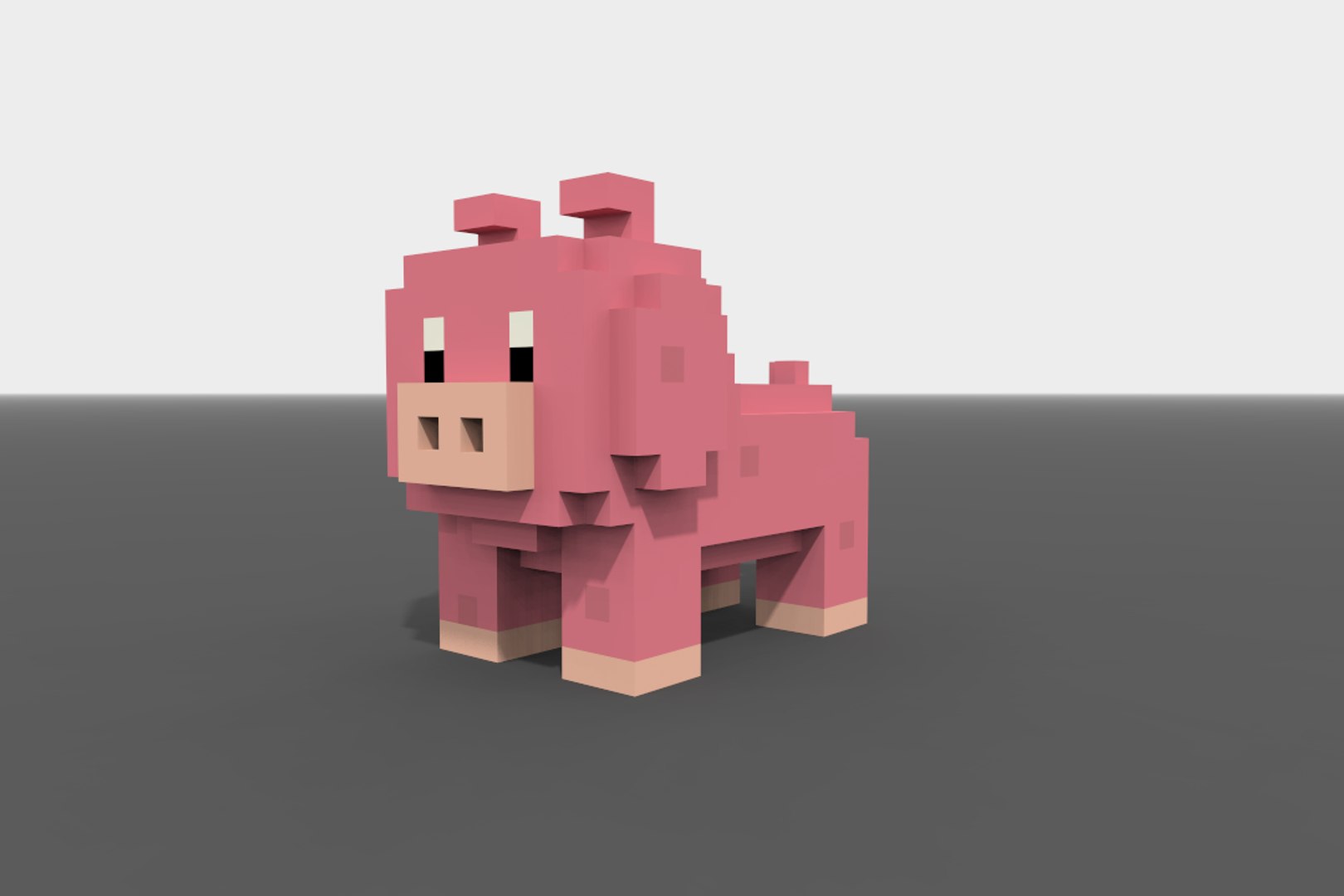 Voxel pig low-poly 3D model - TurboSquid 1189744