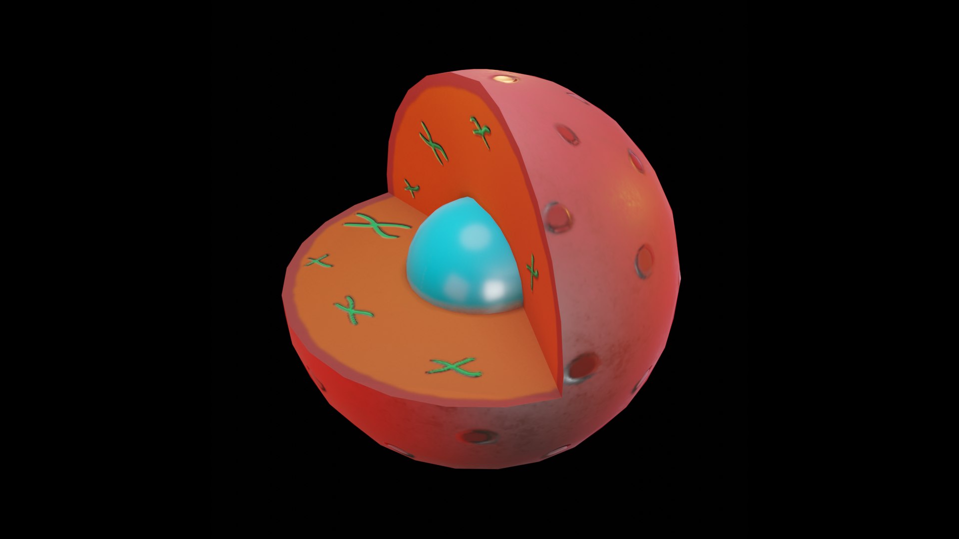 3D model CELL NUCLEUS Low-poly 3D model - TurboSquid 2129366