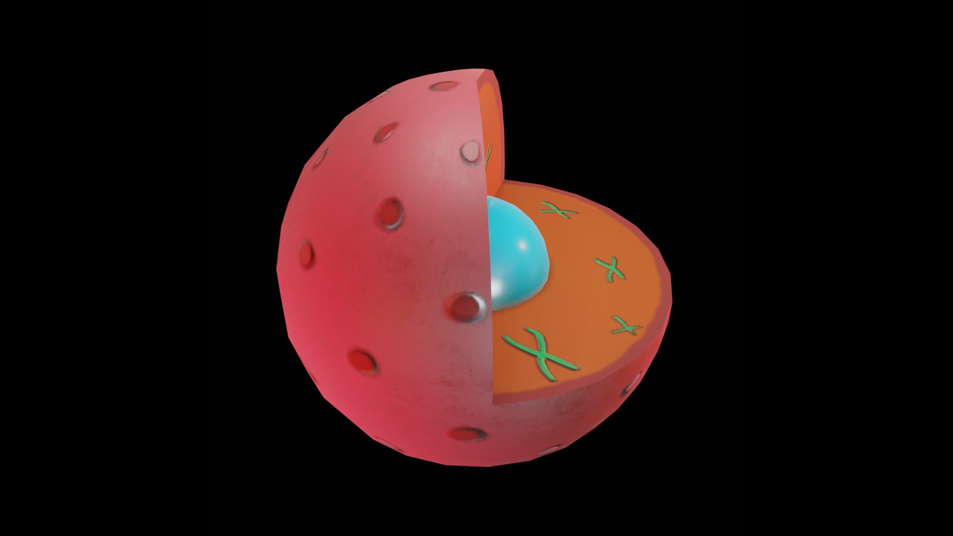3D model CELL NUCLEUS Low-poly 3D model - TurboSquid 2129366