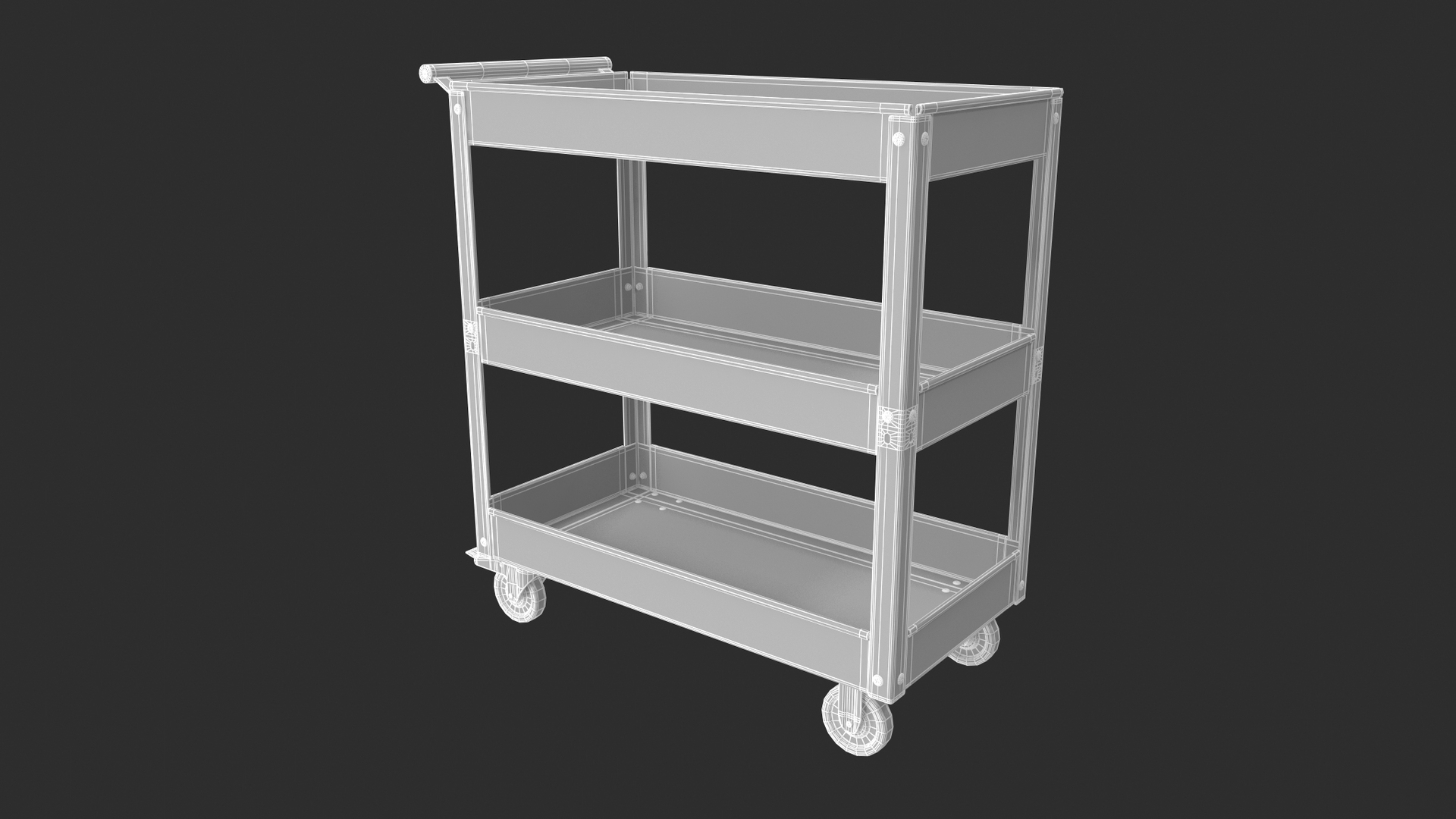 Service Utility Cart 3 Shelf 3D Model 3D Model - TurboSquid 2072347