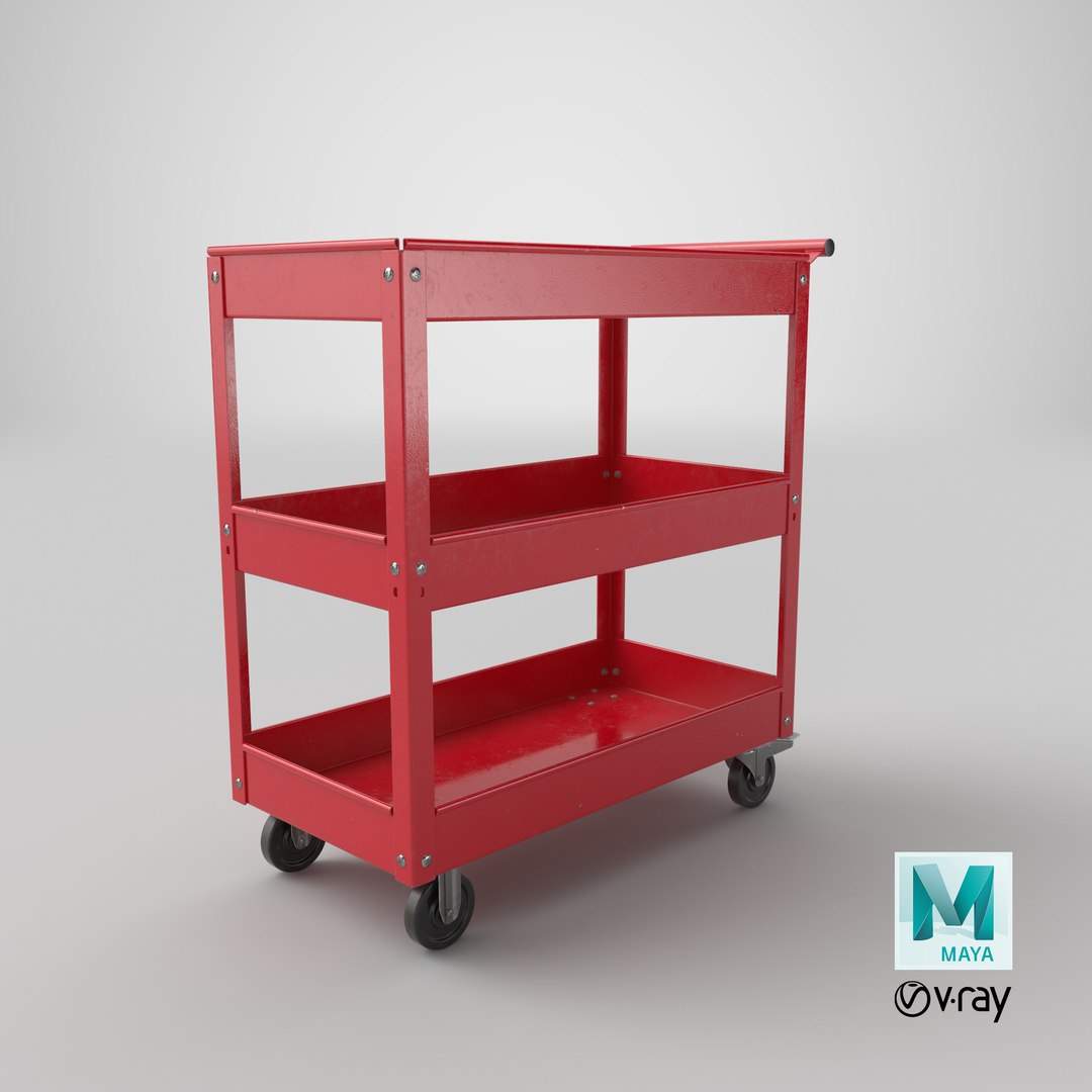 Service Utility Cart 3 Shelf 3D Model 3D Model - TurboSquid 2072347