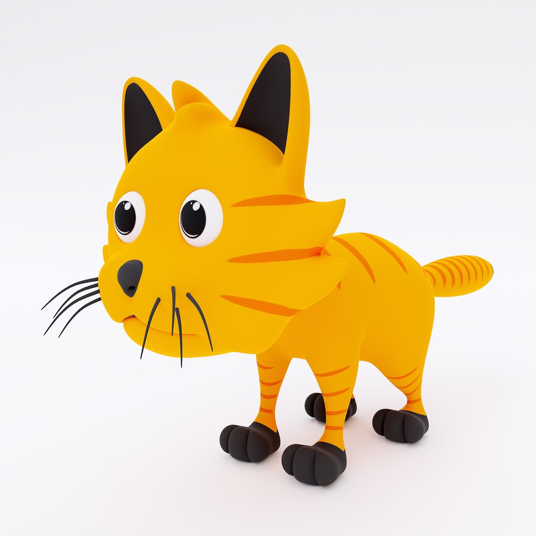 Cat Cartoon Animal 3d Model 3D Model - TurboSquid 1996986