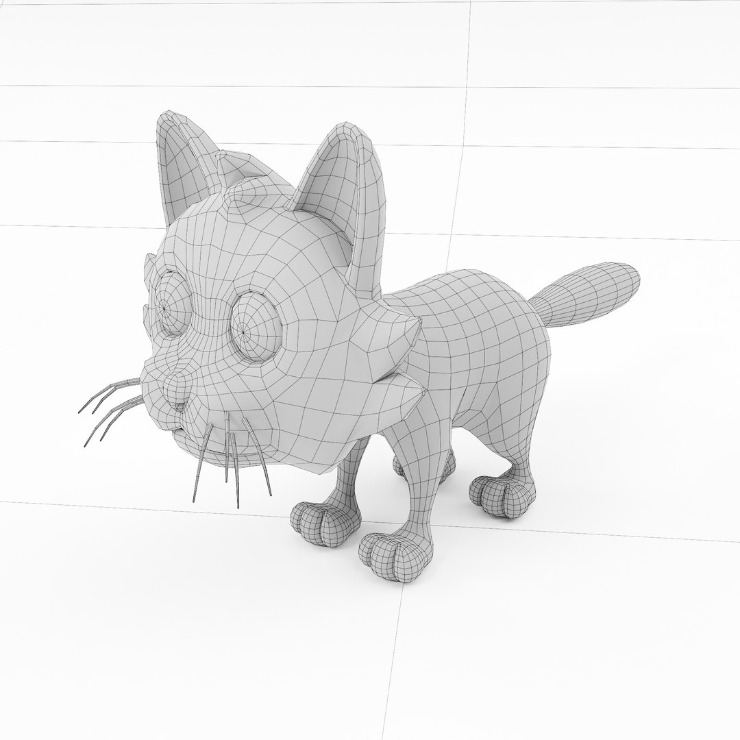 Cat Cartoon Animal 3d Model 3D Model - TurboSquid 1996986