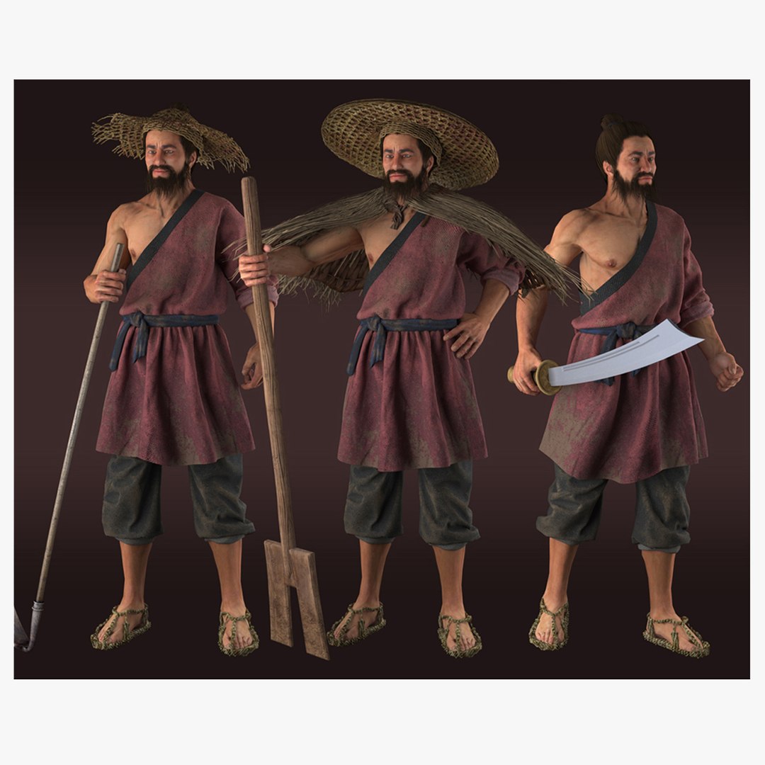 Ancient Peasants Man Robber 3D - TurboSquid 1976941