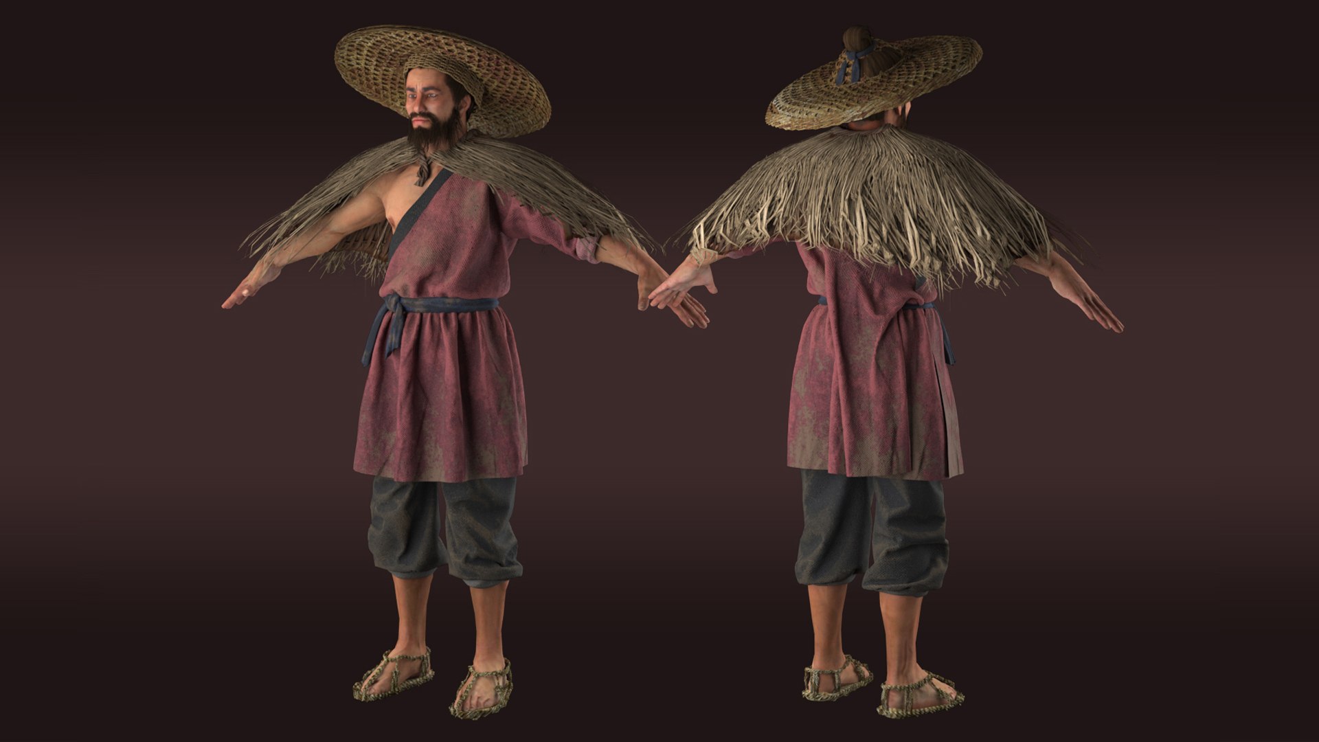 Ancient Peasants Man Robber 3D - TurboSquid 1976941