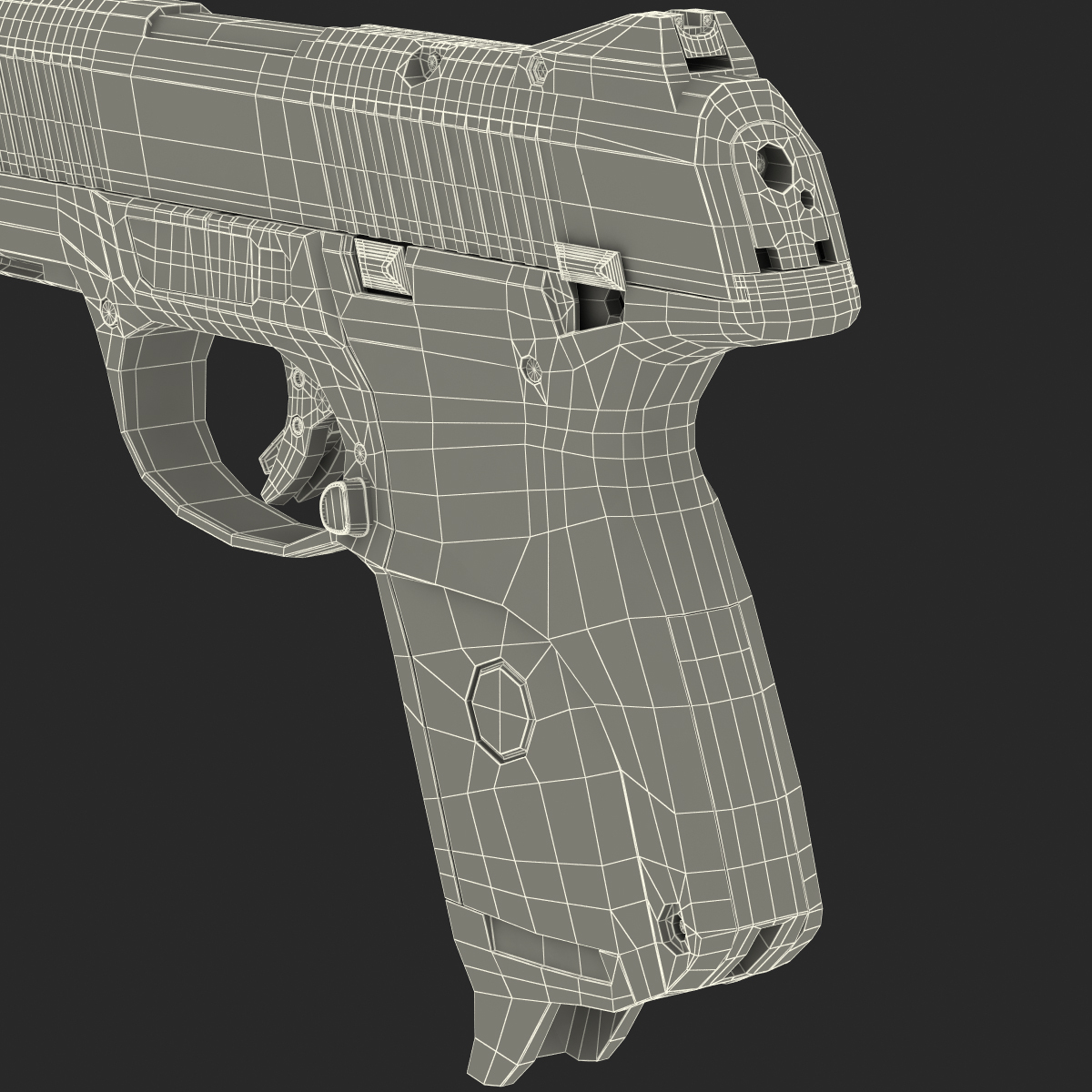3d c4d compact ruger pistol