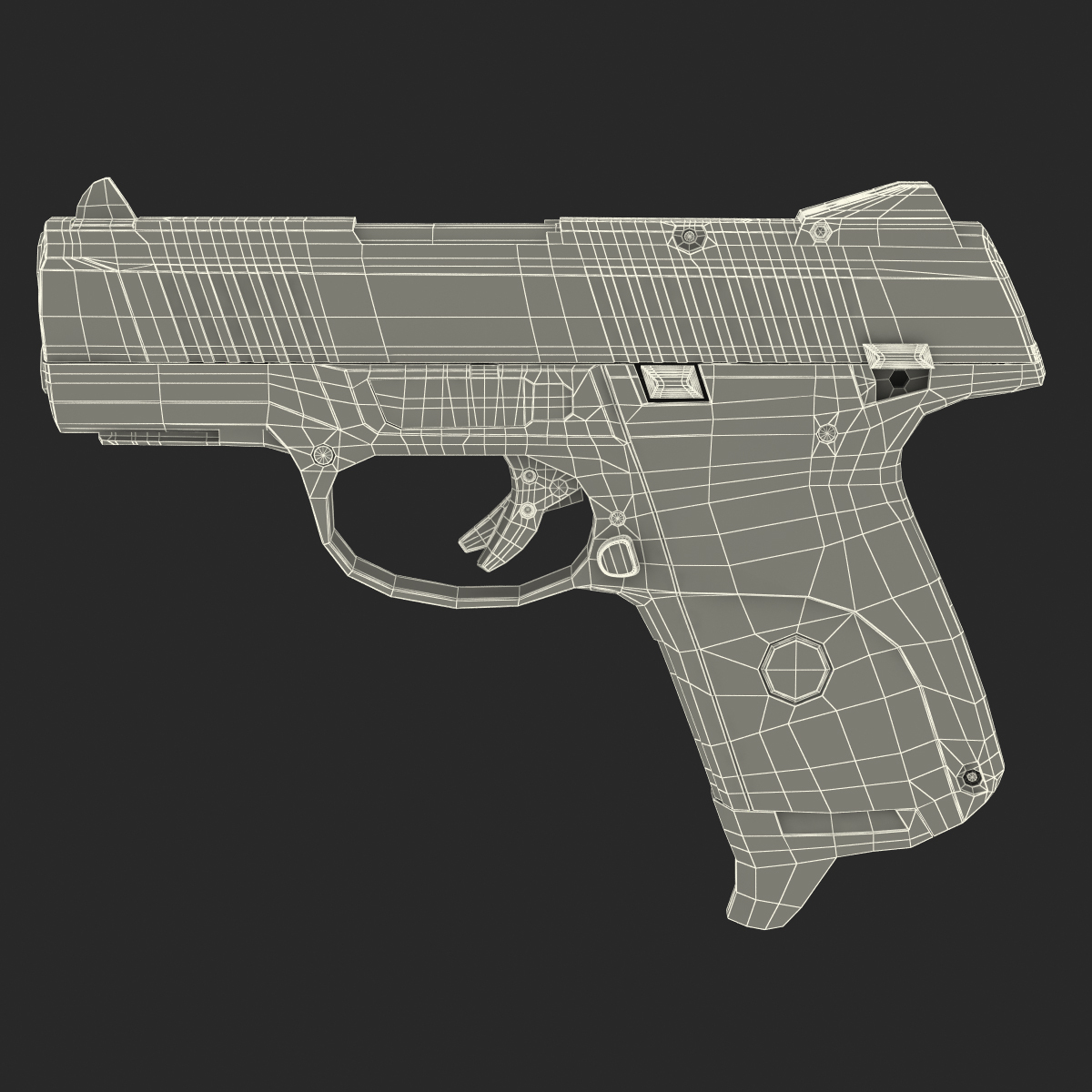 3d c4d compact ruger pistol