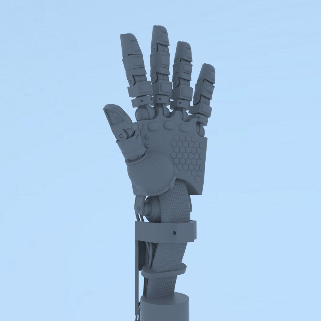 3D Hi Cyborg Hand - TurboSquid 1157358