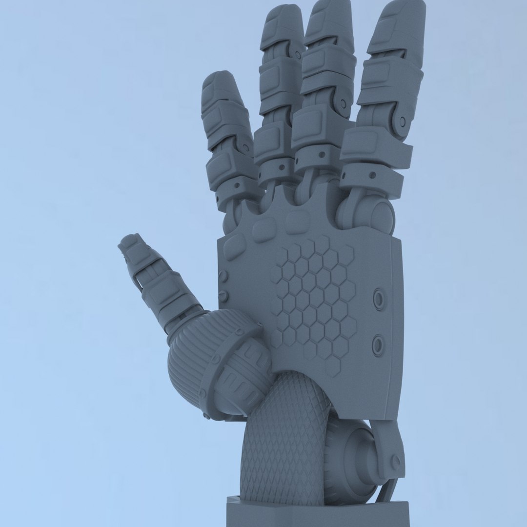 3D Hi Cyborg Hand - TurboSquid 1157358