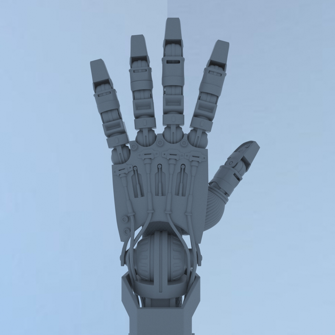 3D Hi Cyborg Hand - TurboSquid 1157358