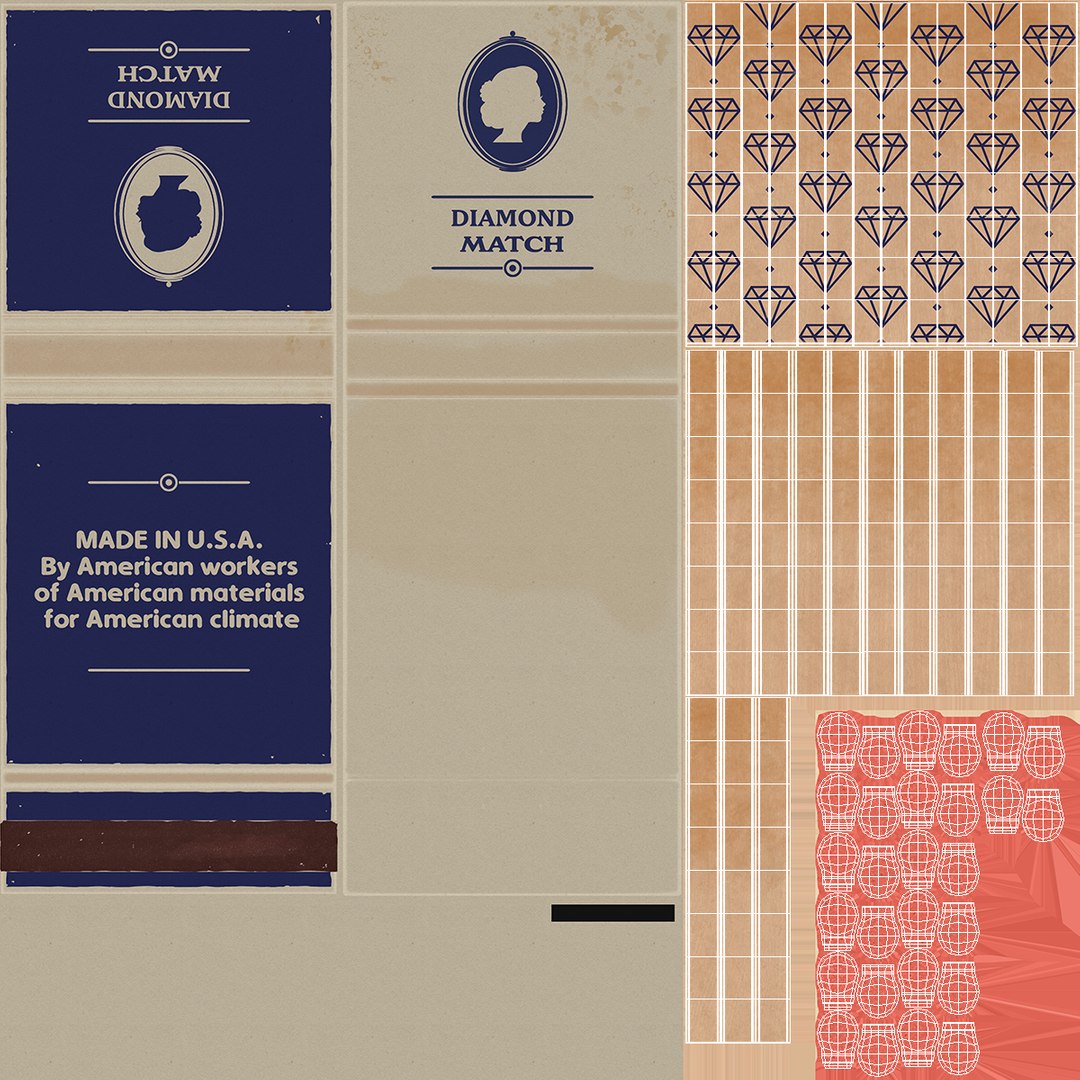 3D Vintage Paper Matches model - TurboSquid 1858371