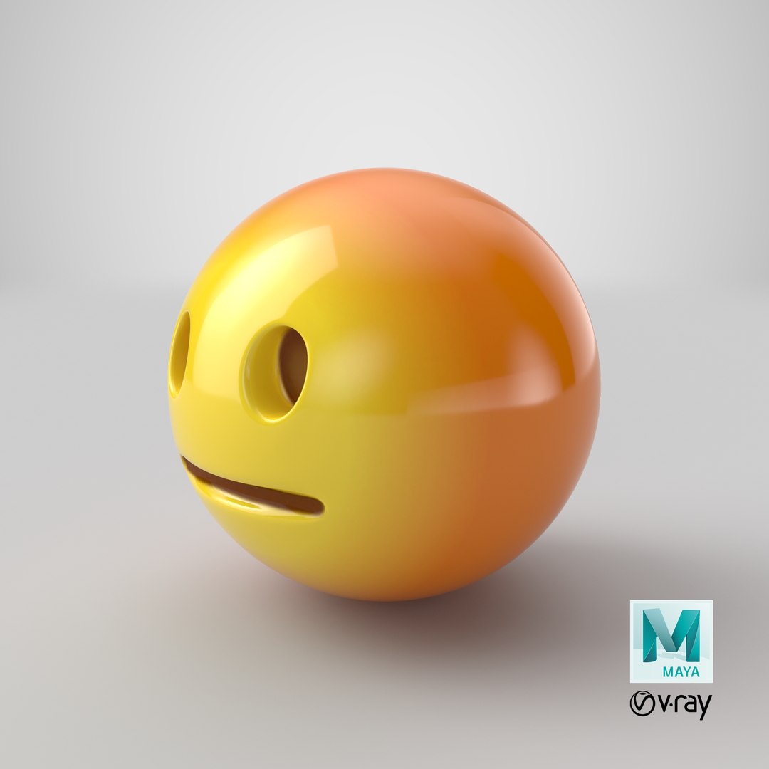 Emoji 25 Neutral Face 3D - TurboSquid 1369426