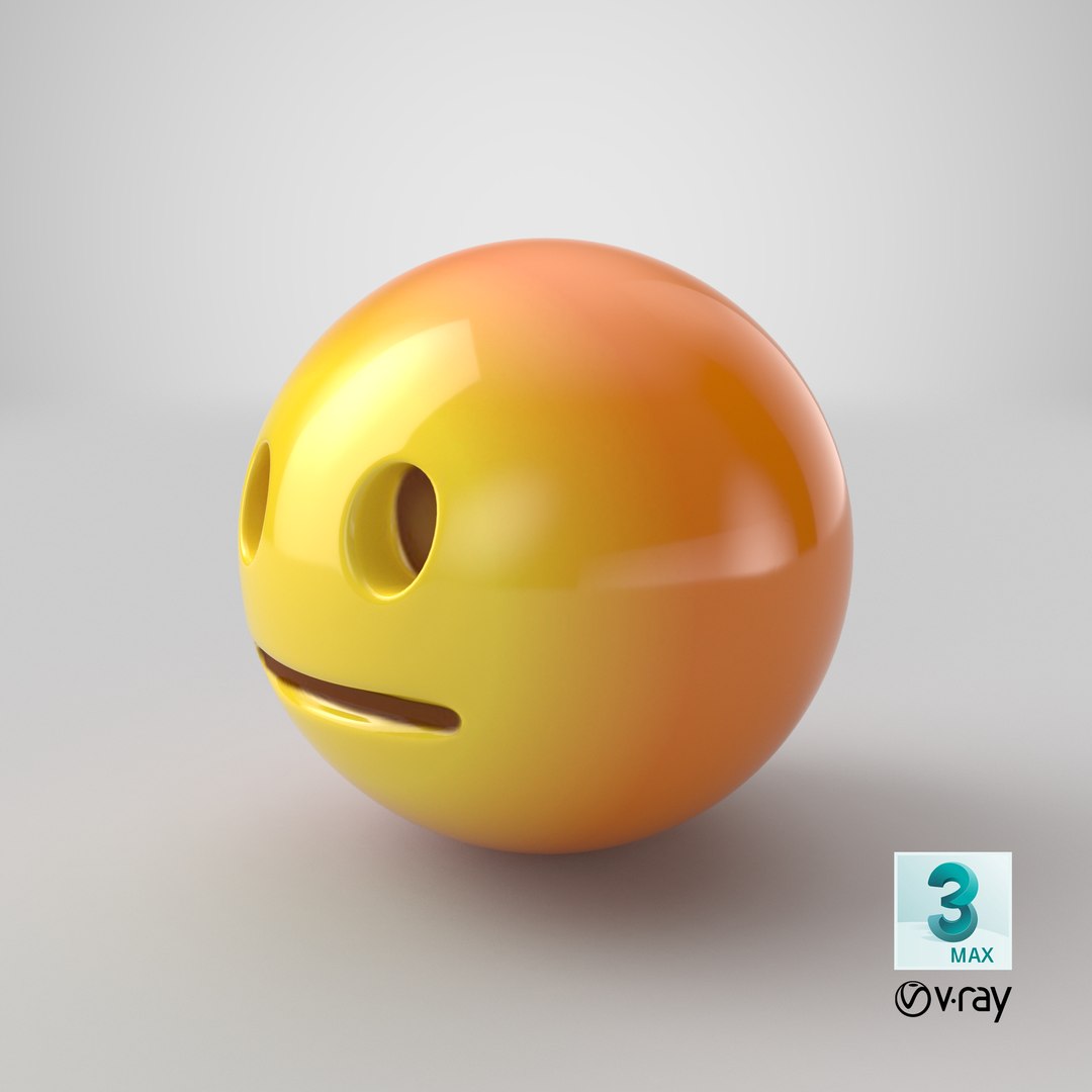 Emoji 25 neutral face 3D - TurboSquid 1369426