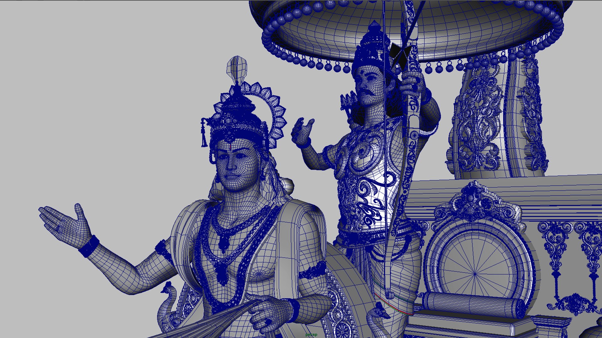 Lord Krishna Arjuna 3D Model - TurboSquid 2313377