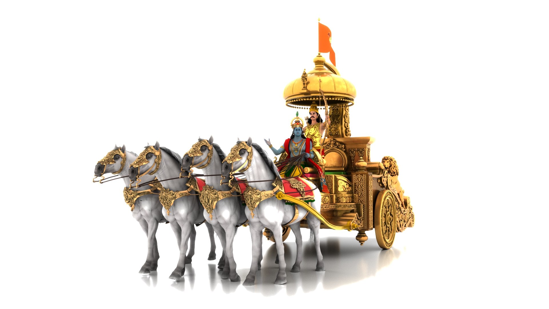 Lord Krishna Arjuna 3D Model - TurboSquid 2313377