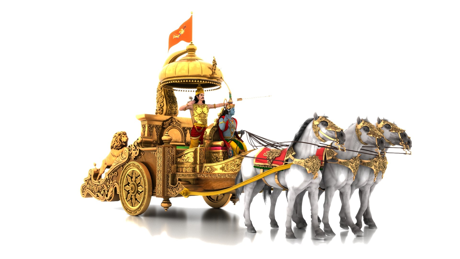 Lord Krishna Arjuna 3D Model - TurboSquid 2313377