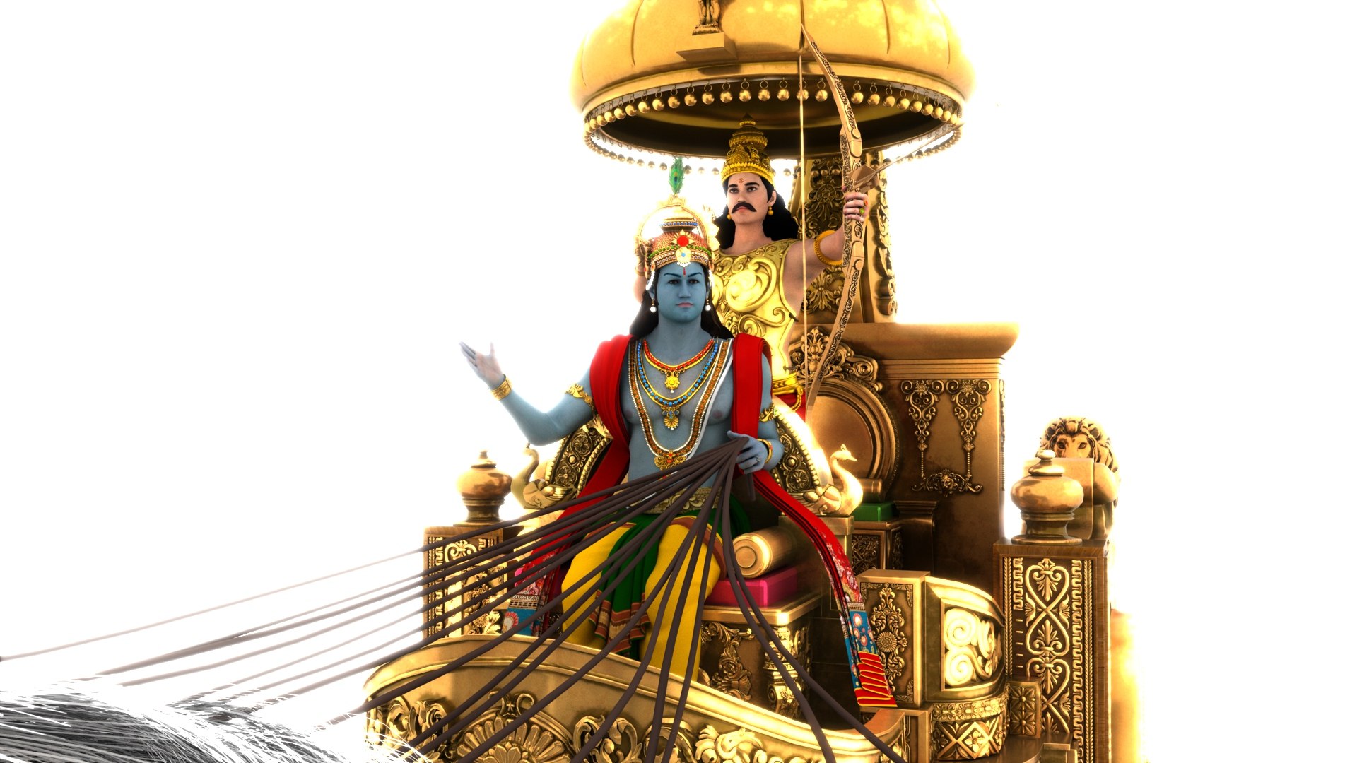 Lord Krishna Arjuna 3D Model - TurboSquid 2313377