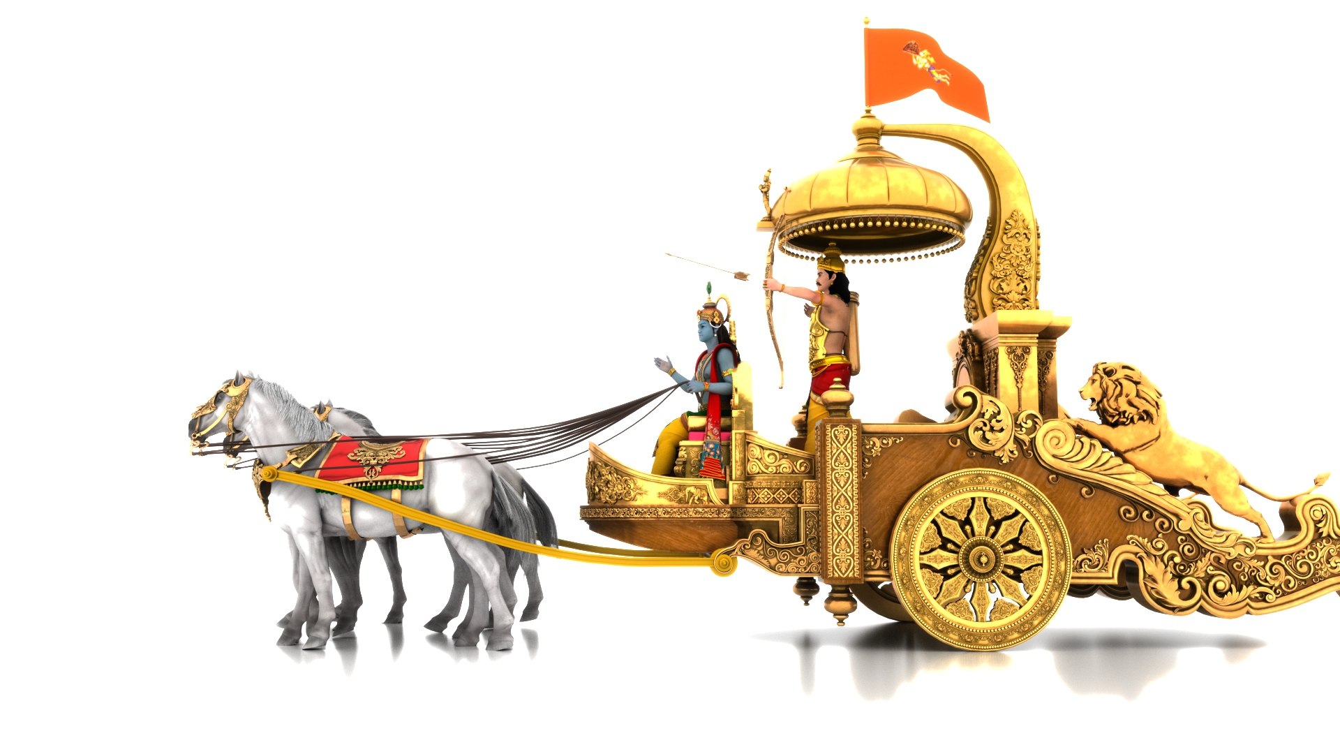 Lord Krishna Arjuna 3D Model - TurboSquid 2313377