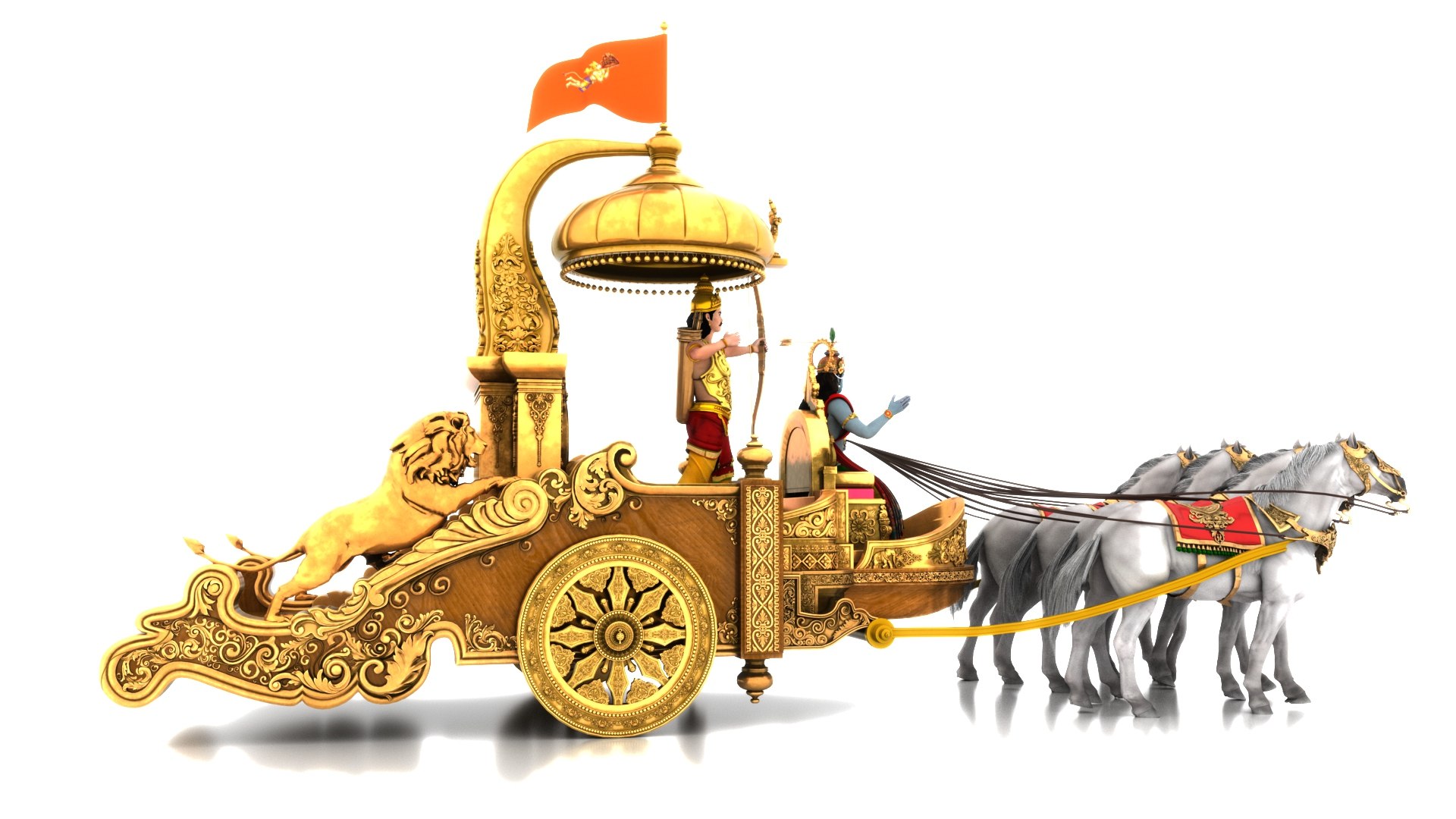 Lord Krishna Arjuna 3D Model - TurboSquid 2313377