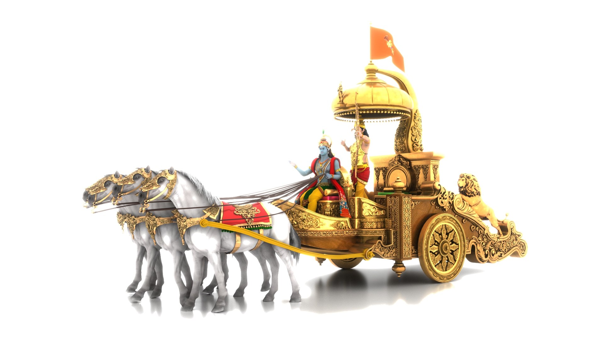 Lord Krishna Arjuna 3D Model - TurboSquid 2313377