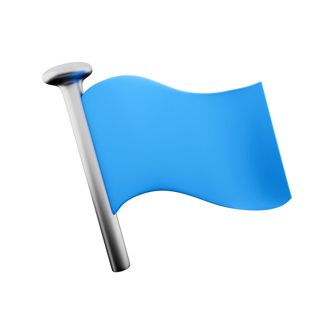 3d Flag Icon 3D Model - TurboSquid 2066380