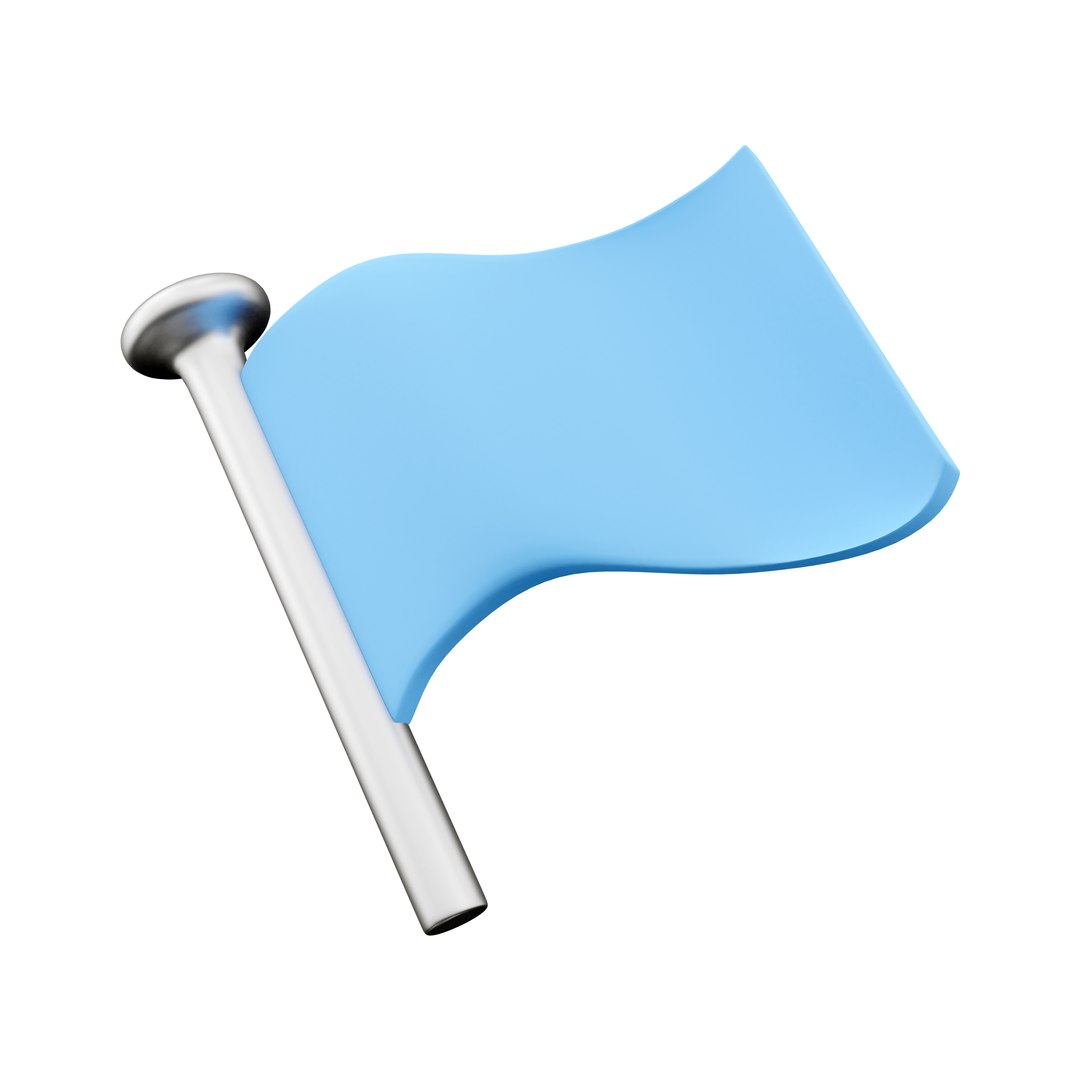 3d Flag Icon 3D Model - TurboSquid 2066380