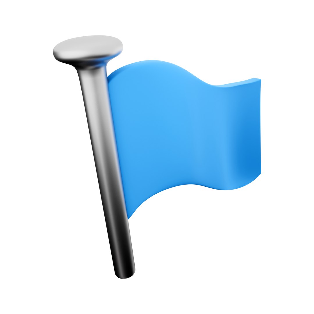 3d Flag Icon 3D Model - TurboSquid 2066380