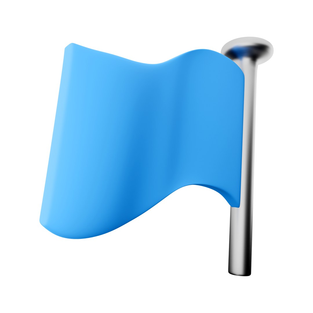 3d Flag Icon 3D Model - TurboSquid 2066380