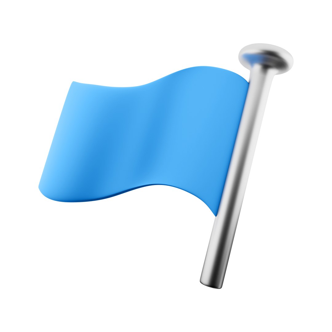 3d Flag Icon 3D Model - TurboSquid 2066380